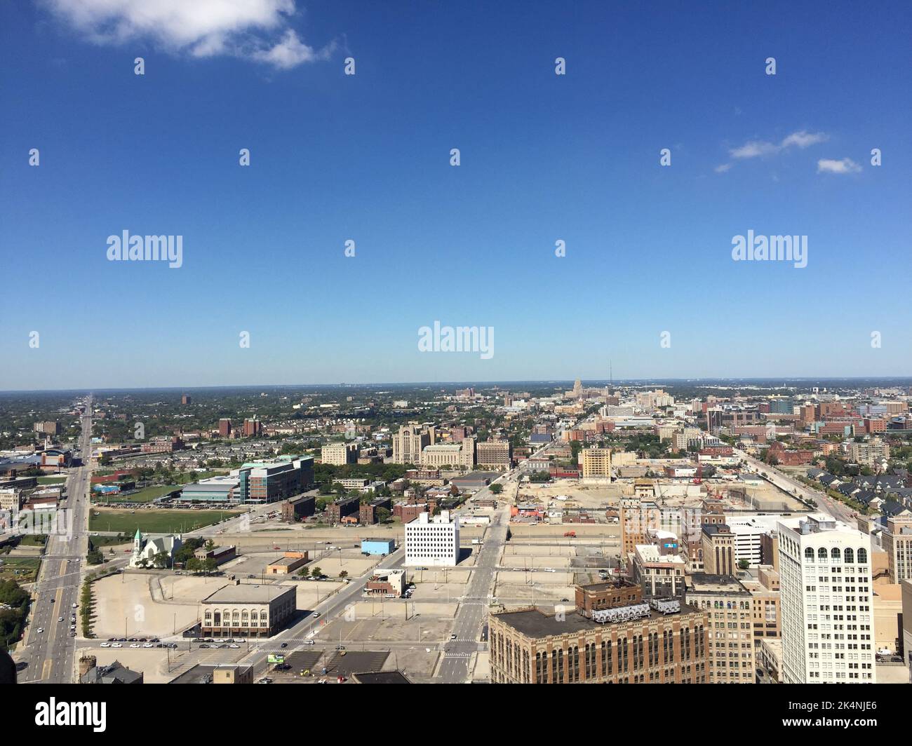 Downtown detroit aerial hi-res stock photography and images - Alamy