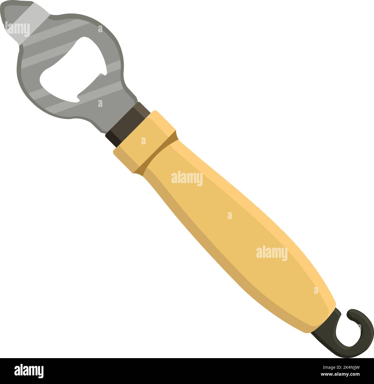 Pub bottle opener, illustration, vector on a white background Stock ...