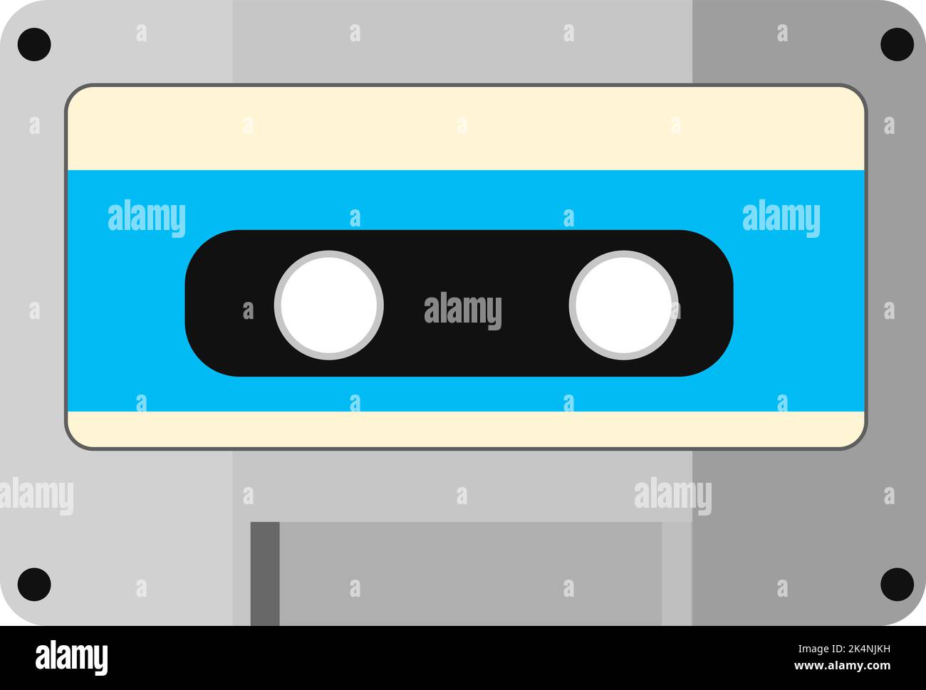 Blue audio tape, illustration, vector on a white background Stock ...