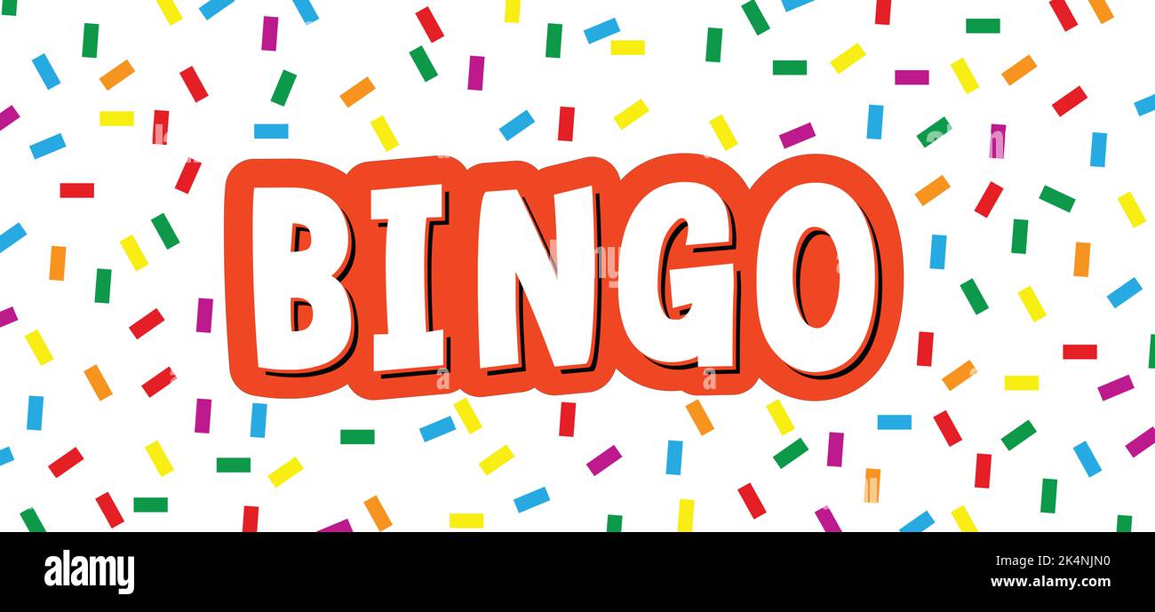 Slogan bingo for lottery with . Game of chance to win for young and old ...