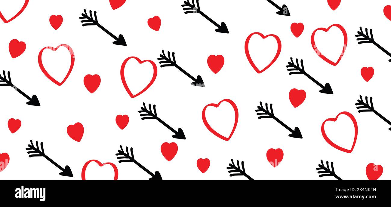 Cartoon love banner with heart and arrows symbol. Love heart iconor ...