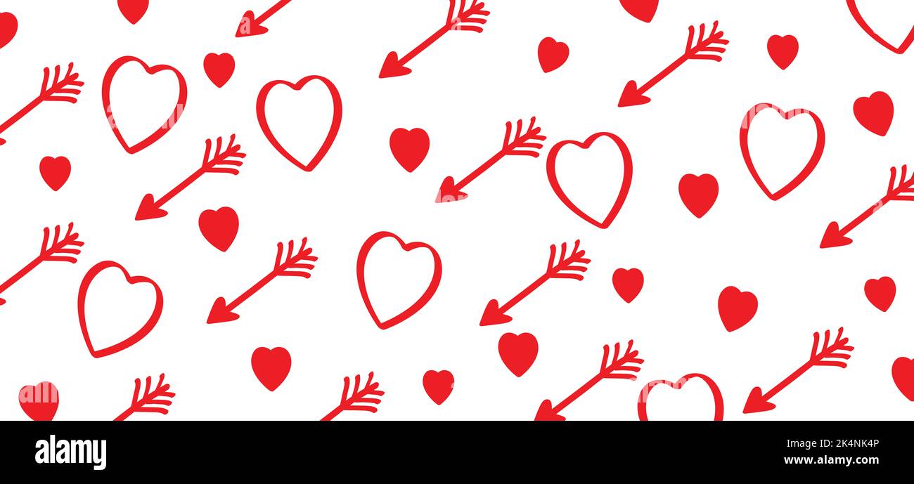 Cartoon love banner with heart and arrows symbol. Love heart iconor ...
