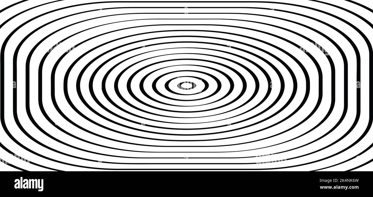Hypnotic squares or circle spiral symbol, black and white maze ...