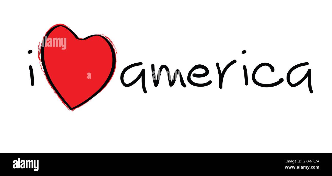 Slogan i love america with with the Colors of eu flag. America (USA, VS ...