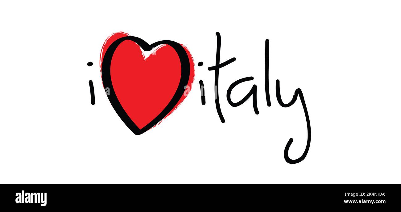 Slogan i love italy with with the Colors of italy flag. Italian slogans ...
