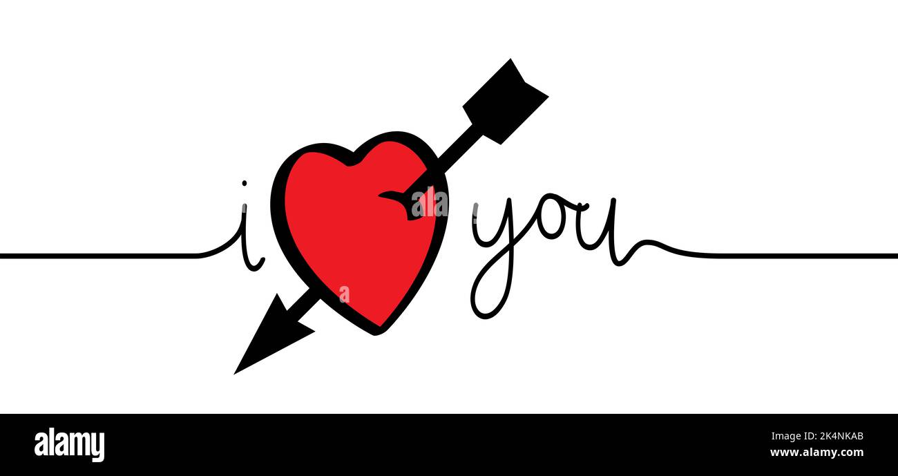 Slogan i loveyou. Love banner with heart symbol. Love heart month or ...