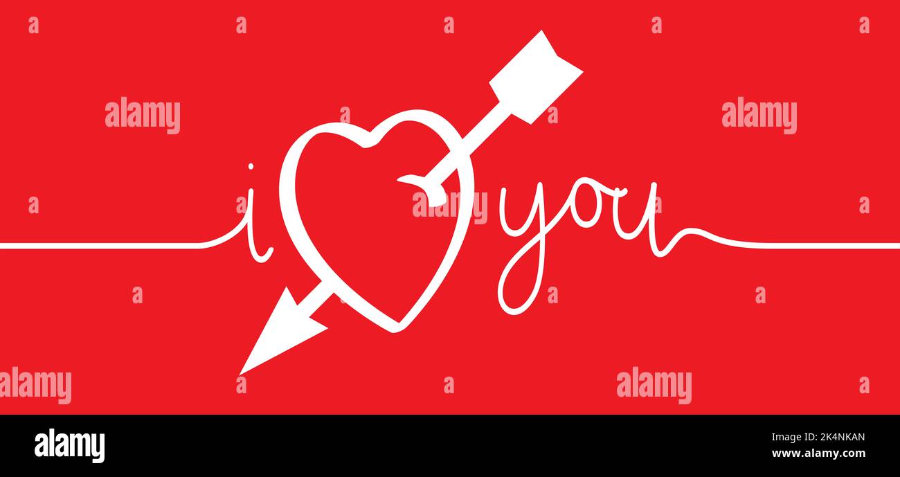 Slogan i loveyou. Love banner with heart symbol. Love heart month or ...