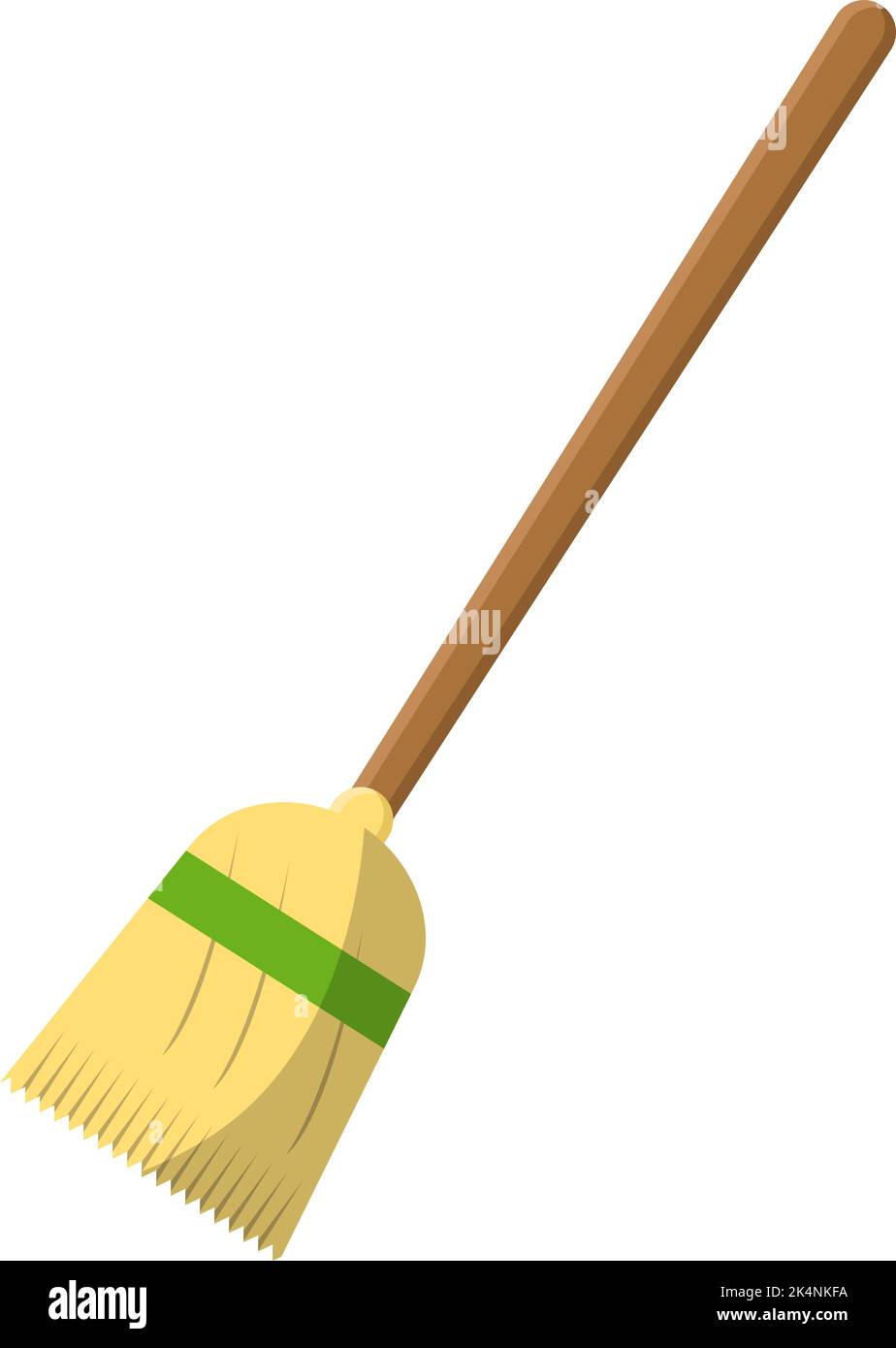 Sweeping brush, illustration, vector on a white background Stock Vector ...