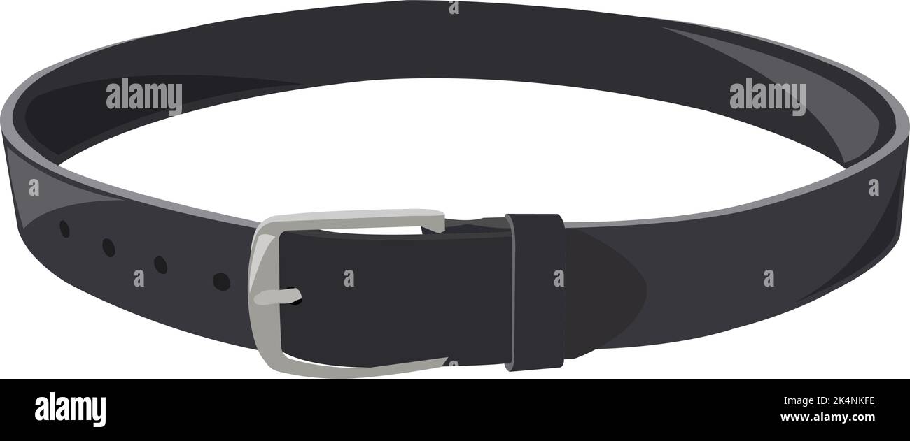 Black belt, illustration, vector on a white background Stock Vector ...