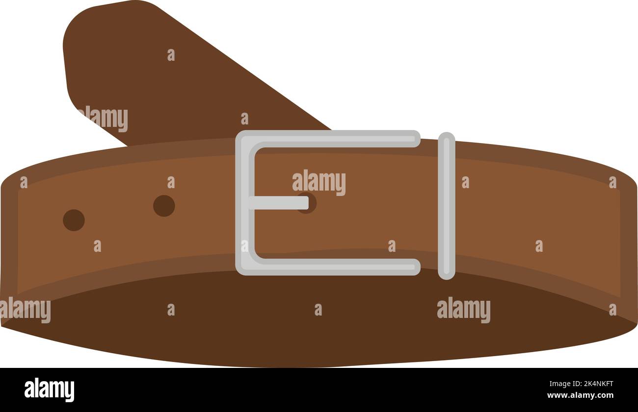 Leather belt, illustration, vector on a white background Stock Vector ...