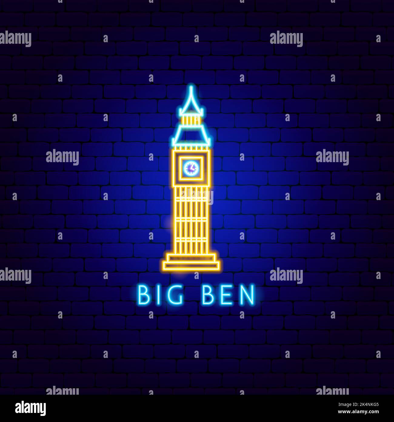 Big Ben Neon Label Stock Vector Image & Art - Alamy