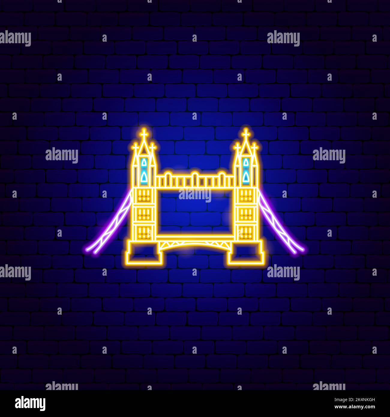 Tower Bridge Neon Sign Stock Vector Image & Art - Alamy