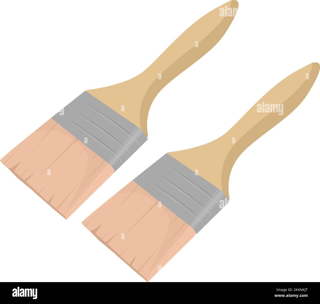 Wooden art palette brushes Stock Vector Images - Alamy