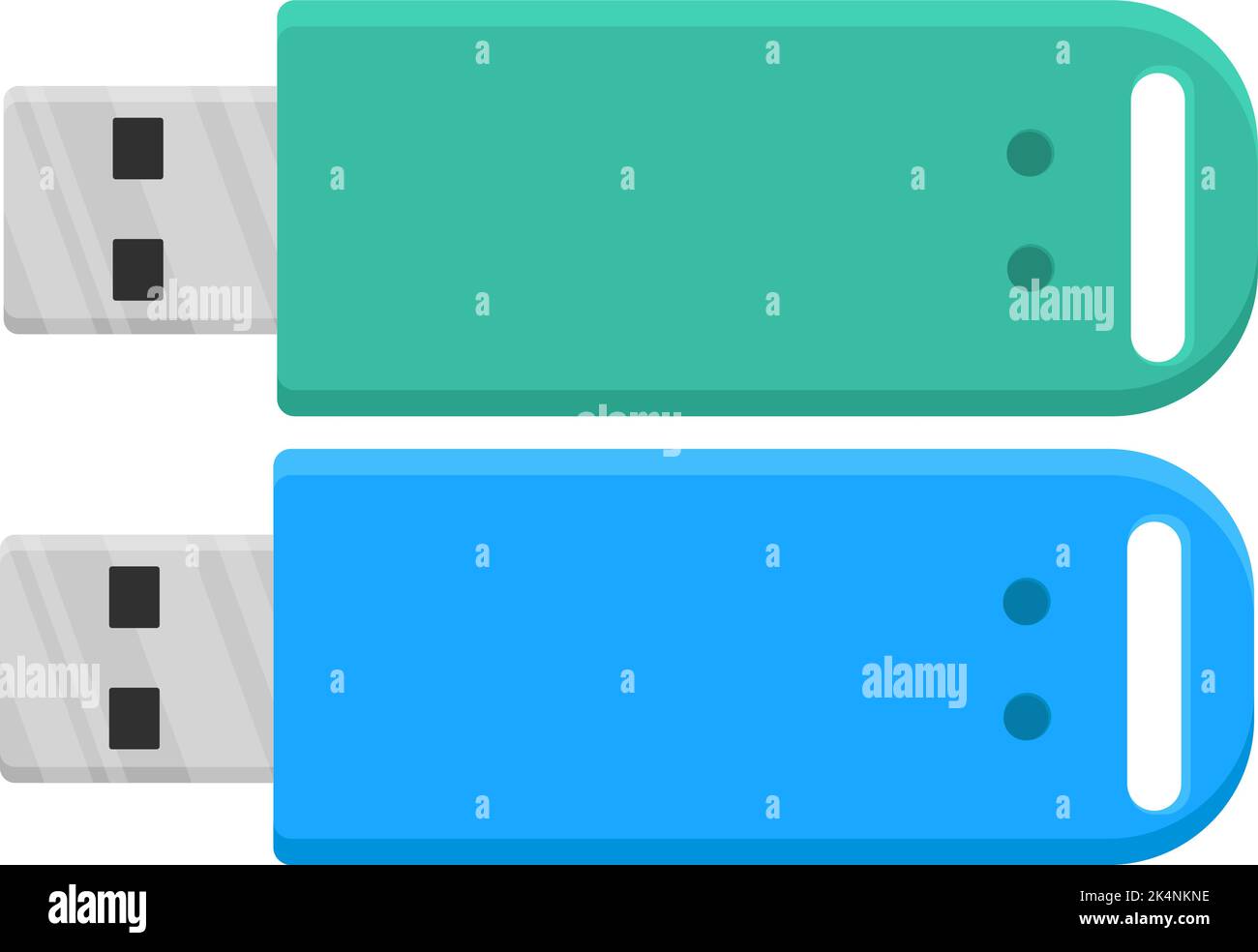 Portable usb memory, illustration, vector on a white background Stock ...