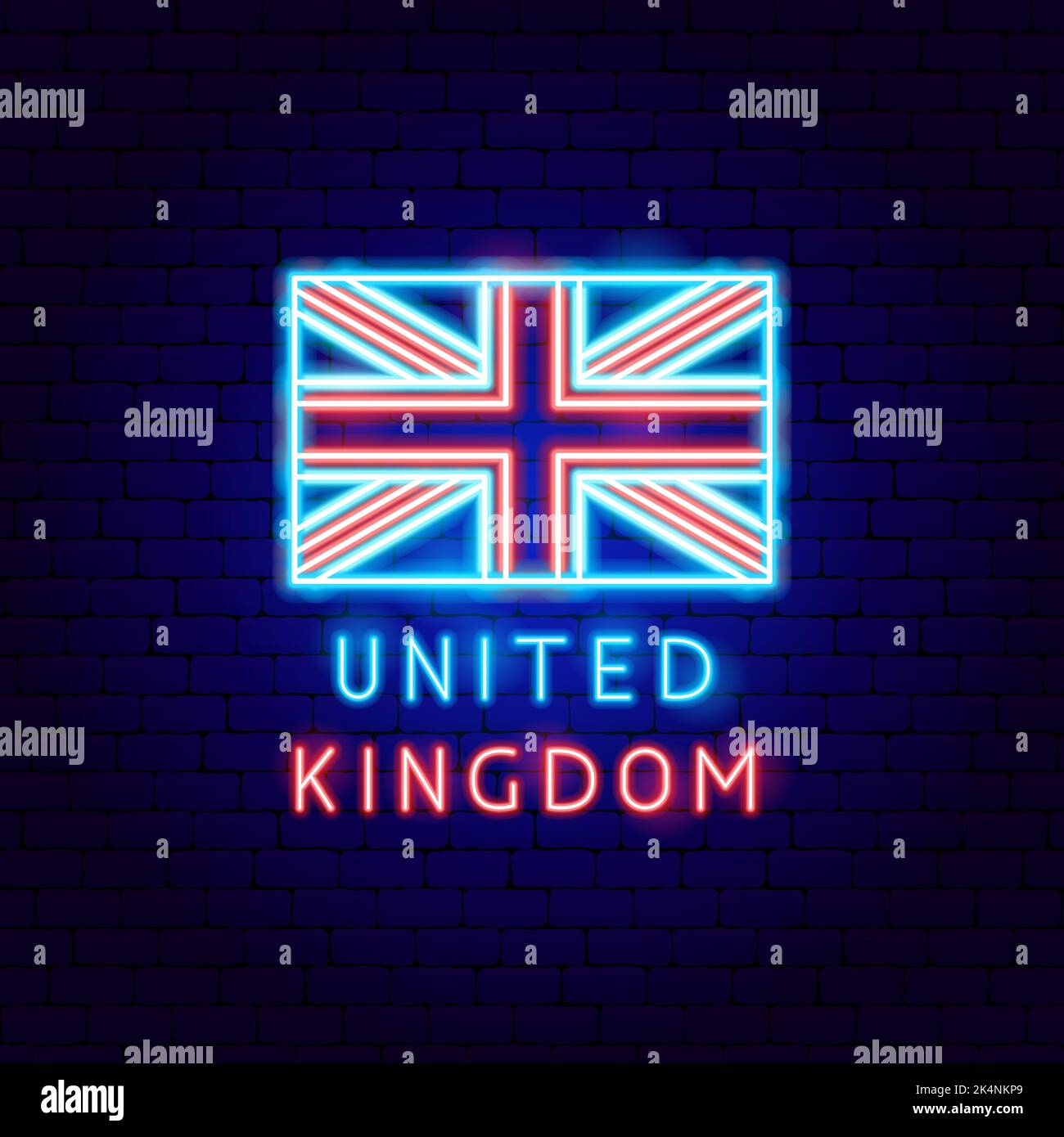 United Kingdom Neon Label Stock Vector Image & Art - Alamy