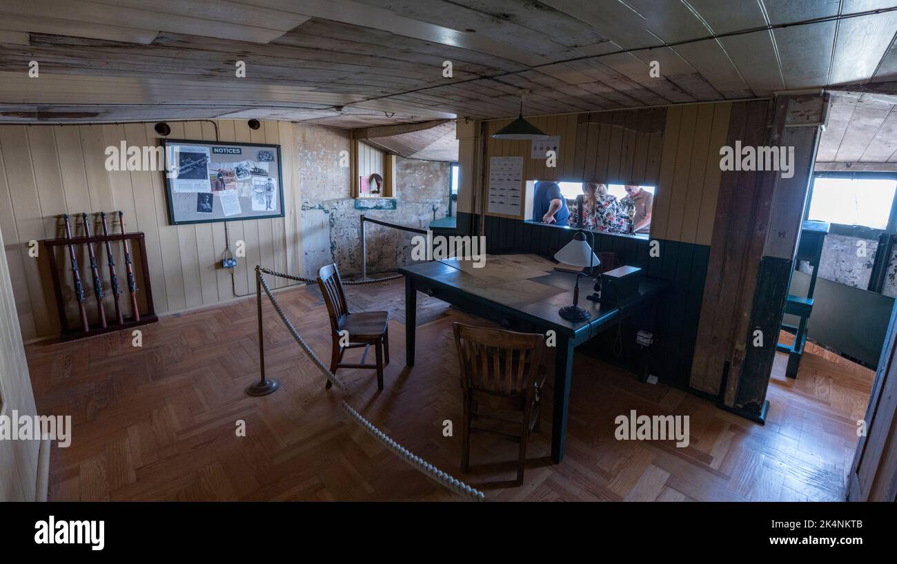 The Fire Command Post in the Port War Signal Station (PWSS) in Dover ...