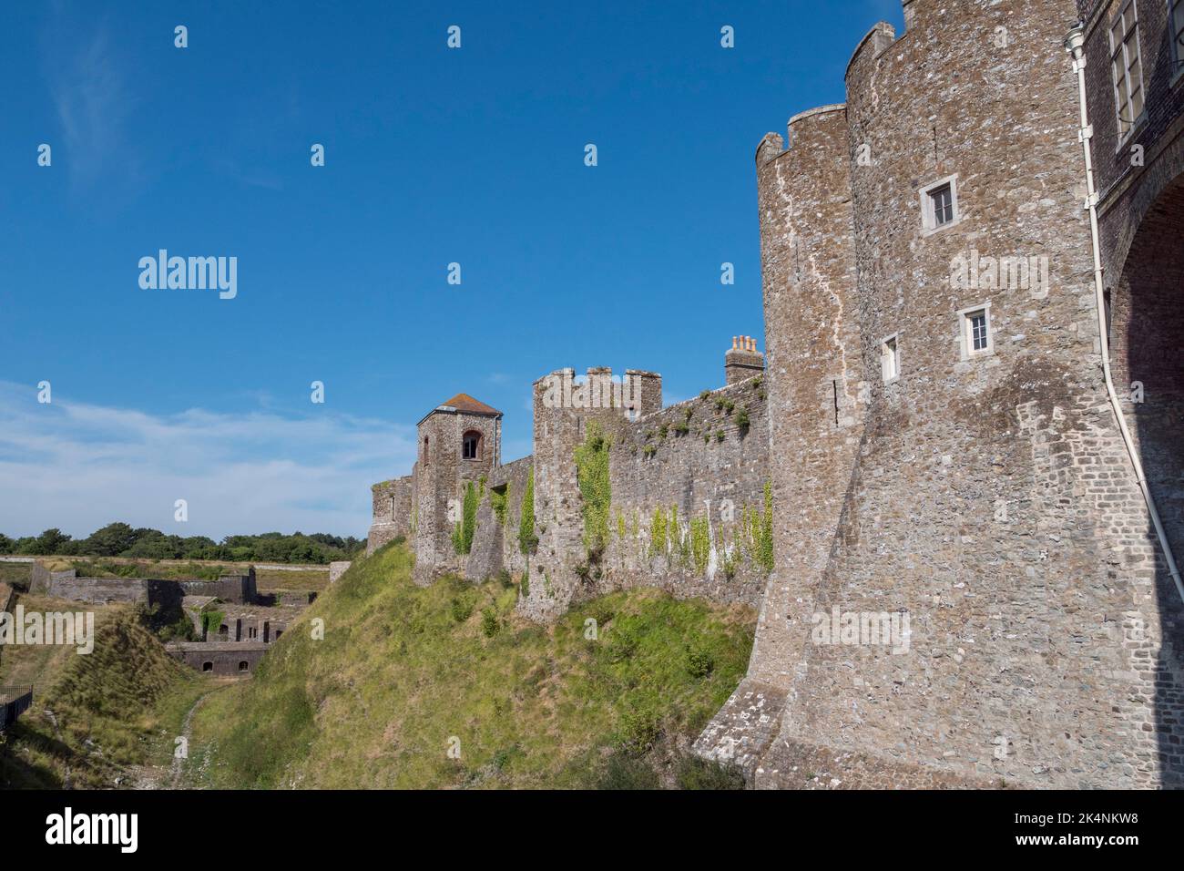 View of the north west walls (showing Godsfoe Tower and Crevecoeur ...
