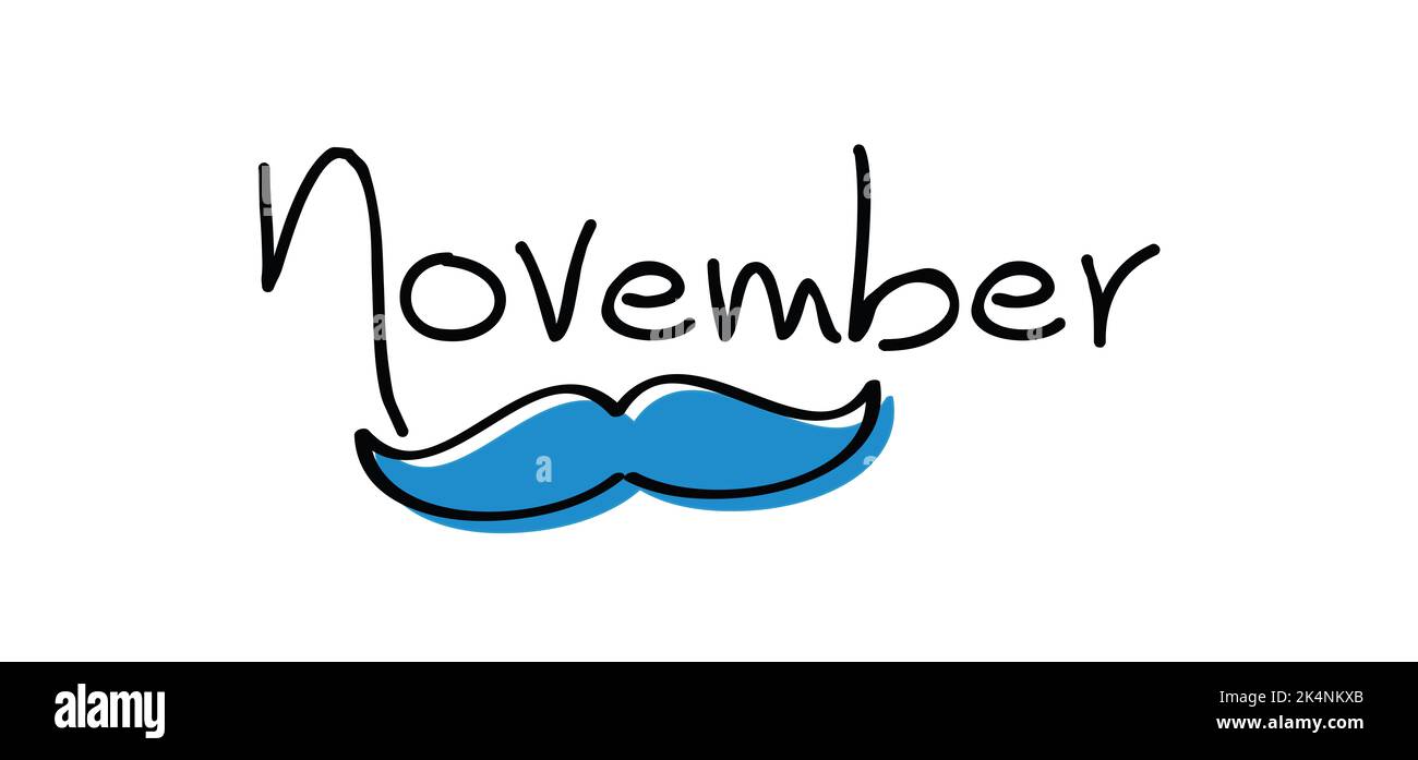 Slogan November, No shave or shaving moustache, mustache or beard men ...