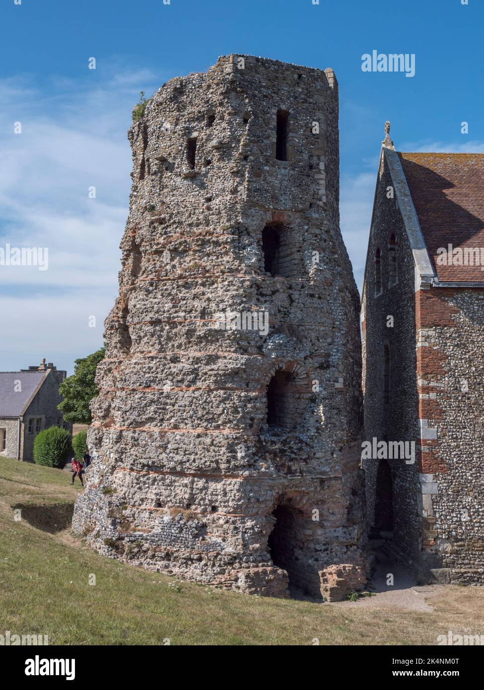 The Roman pharos, part of Church of St Mary in Castro pharos inside the ...
