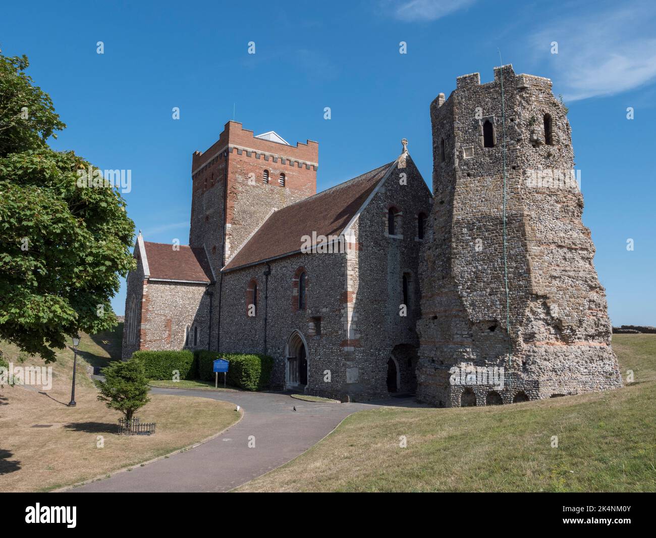 The Church of St Mary in Castro with the Roman pharos inside the ...