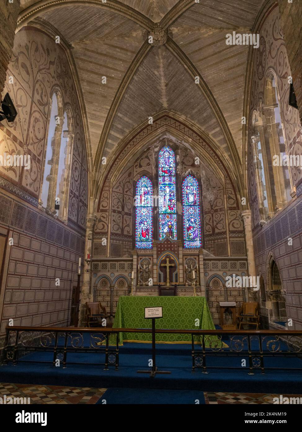 View of the Sanctuary inside St. Mary in Castro, Dover Castle, Kent, UK Stock Photo - Alamy