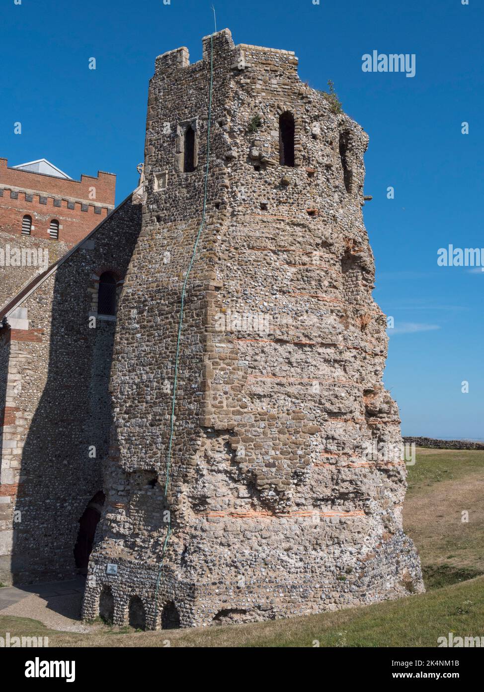 The Roman pharos, part of Church of St Mary in Castro pharos inside the ...