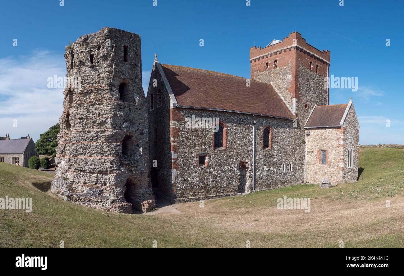 The Church of St Mary in Castro with the Roman pharos inside the ...