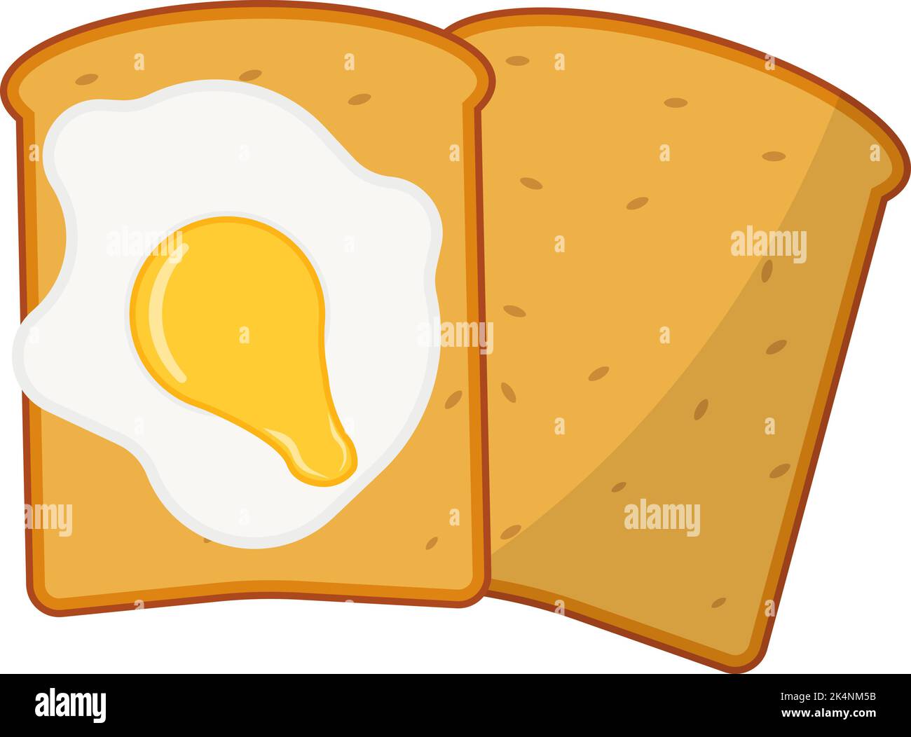 Bread omelette, illustration, vector on a white background Stock Vector ...