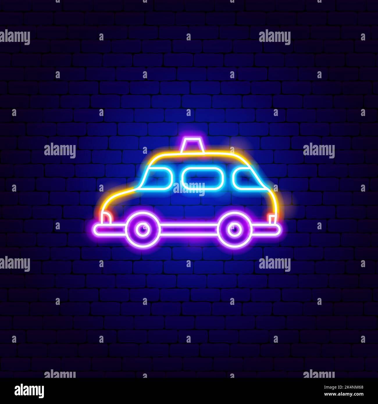 Taxi Cab Neon Sign Stock Vector Image & Art - Alamy