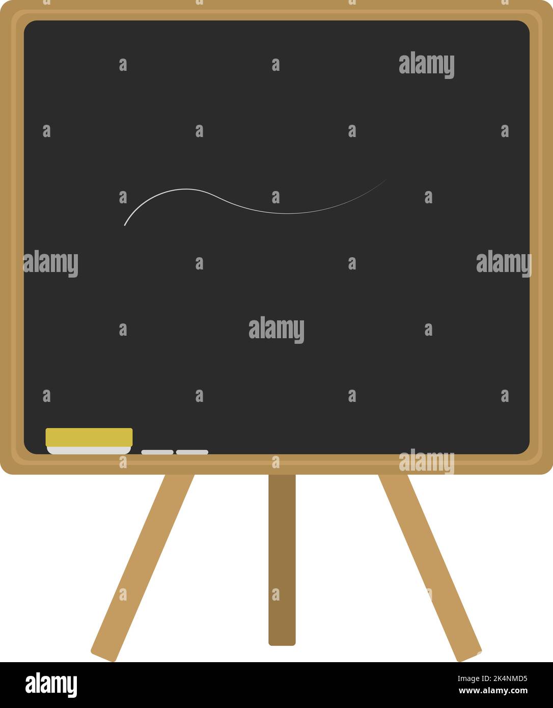 Wooden blackboard, illustration, vector on a white background Stock ...