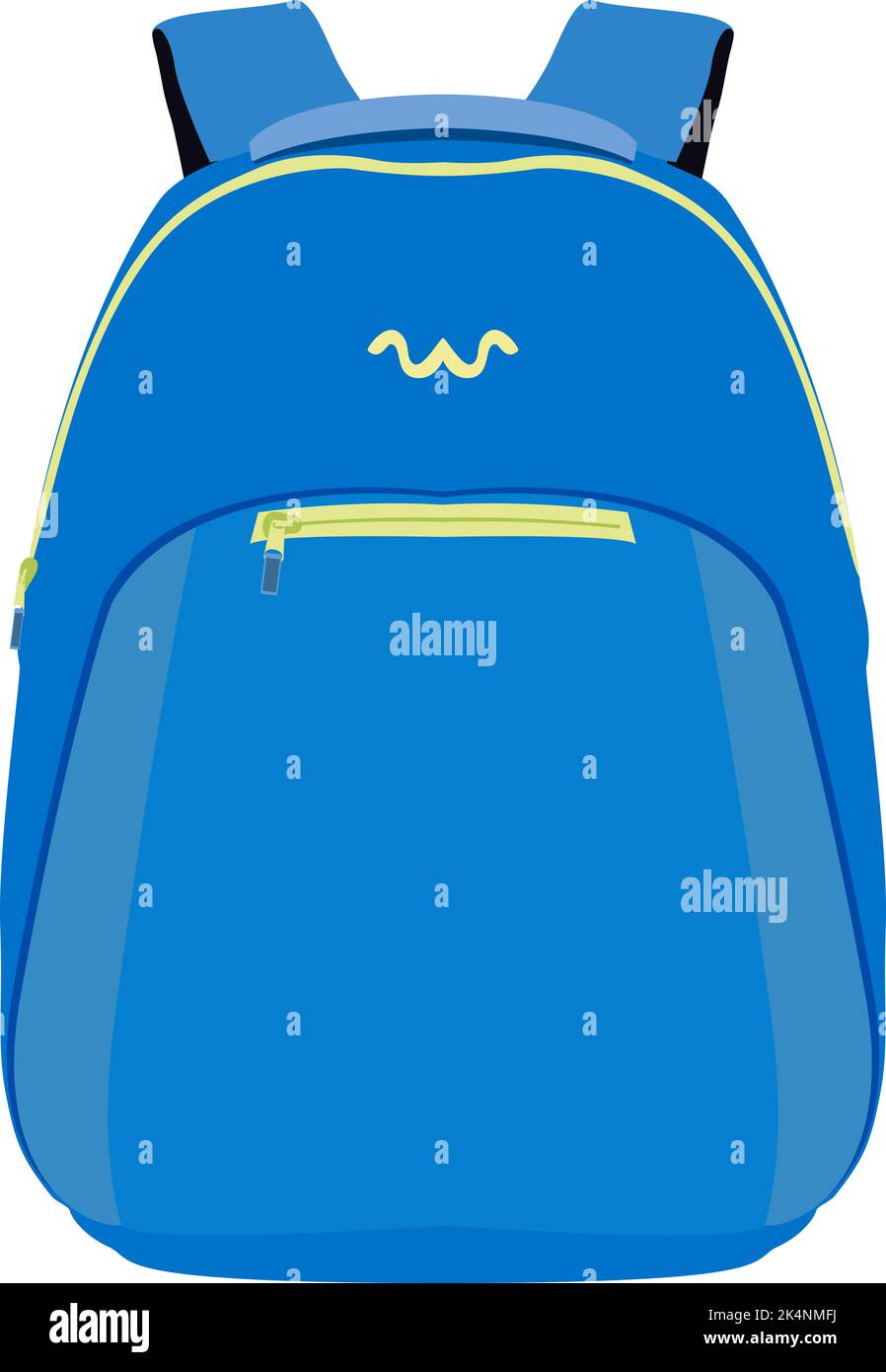 Blue backpack, illustration, vector on a white background Stock Vector ...