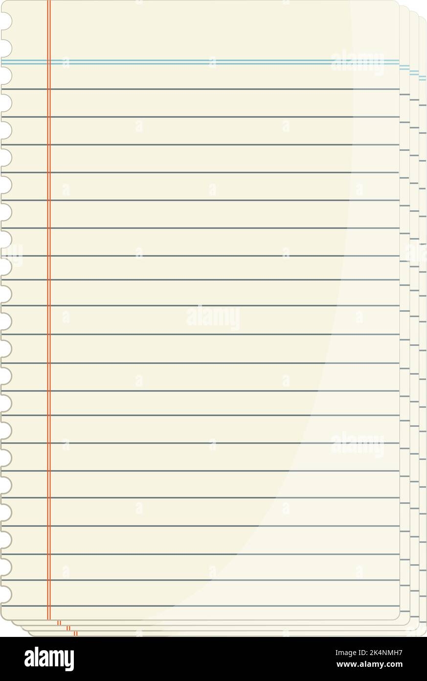 Stack of empty papers, illustration, vector on a white background Stock ...