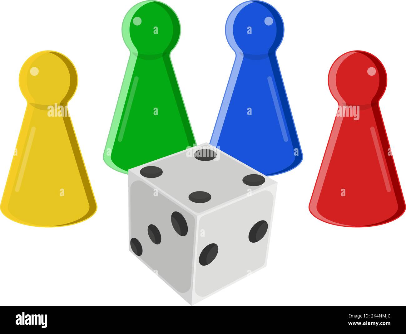 Board Game Pieces Illustration Vector On A White Background Stock Vector Image And Art Alamy