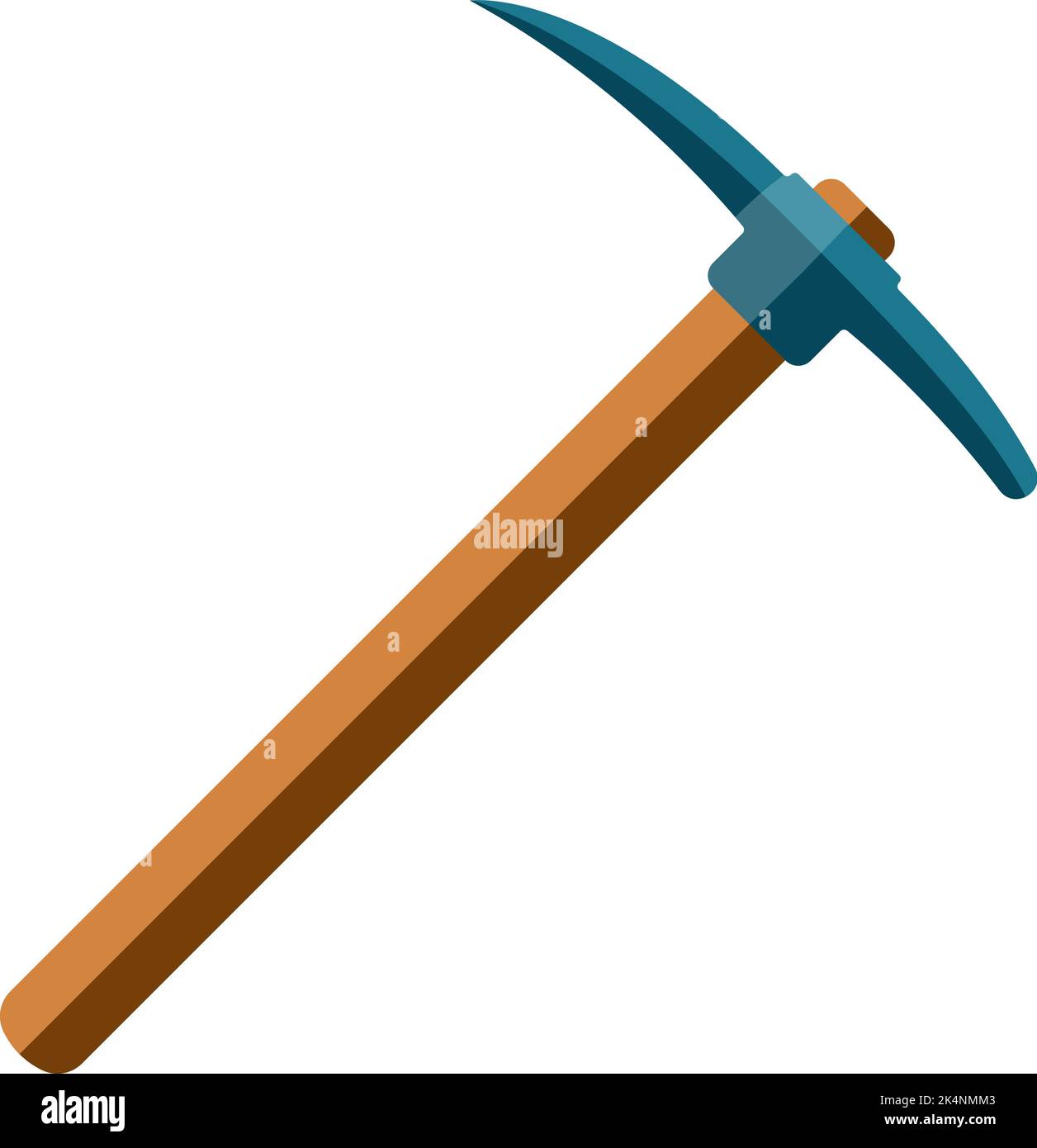 White pickaxe icon isolated on Stock Vector Images - Alamy