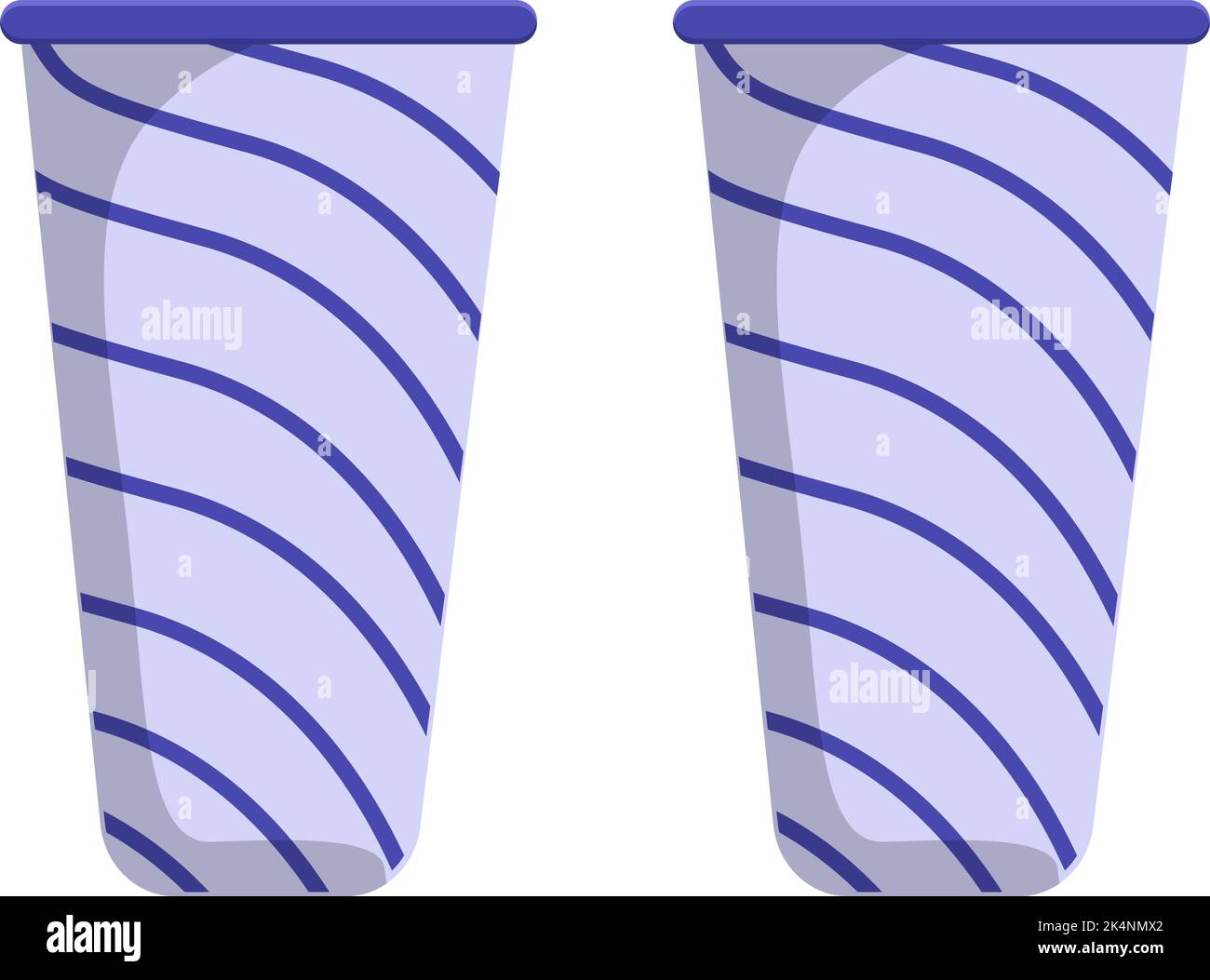 Purple paper cup, illustration, vector on a white background Stock ...
