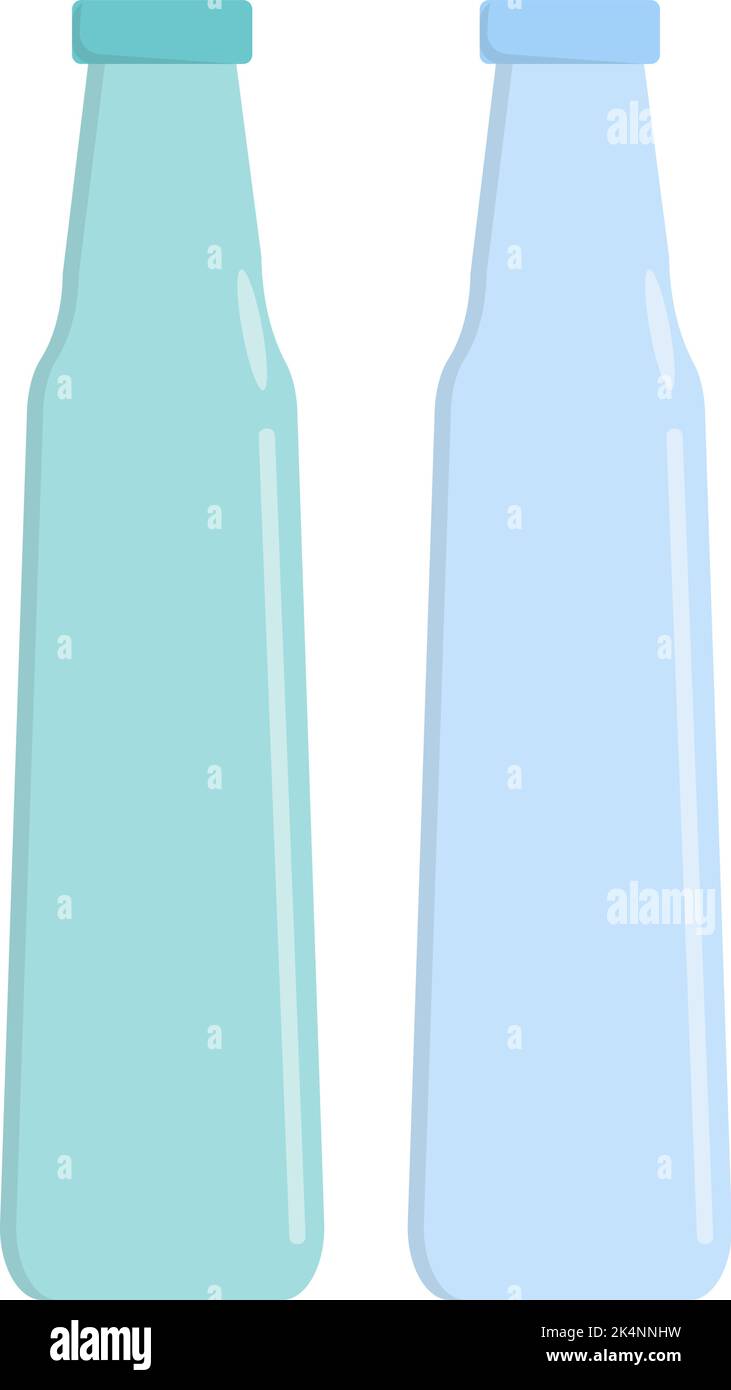 Glass bottles, illustration, vector on a white background Stock Vector ...