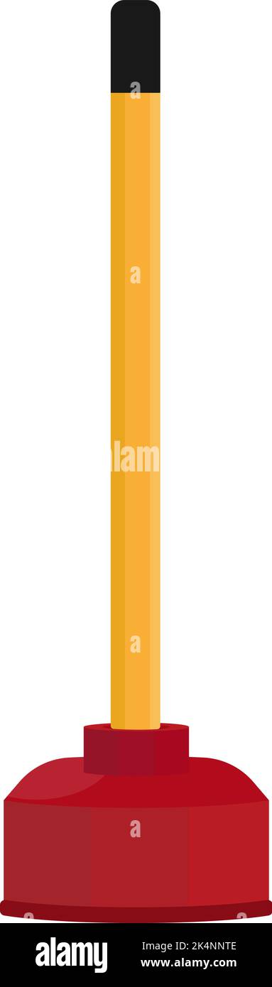 Toilet plunger, illustration, vector on a white background Stock Vector ...