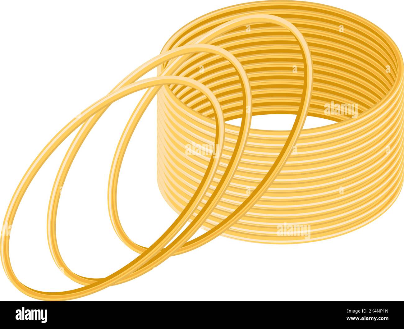 Gold bracelet white background Stock Vector Images - Alamy