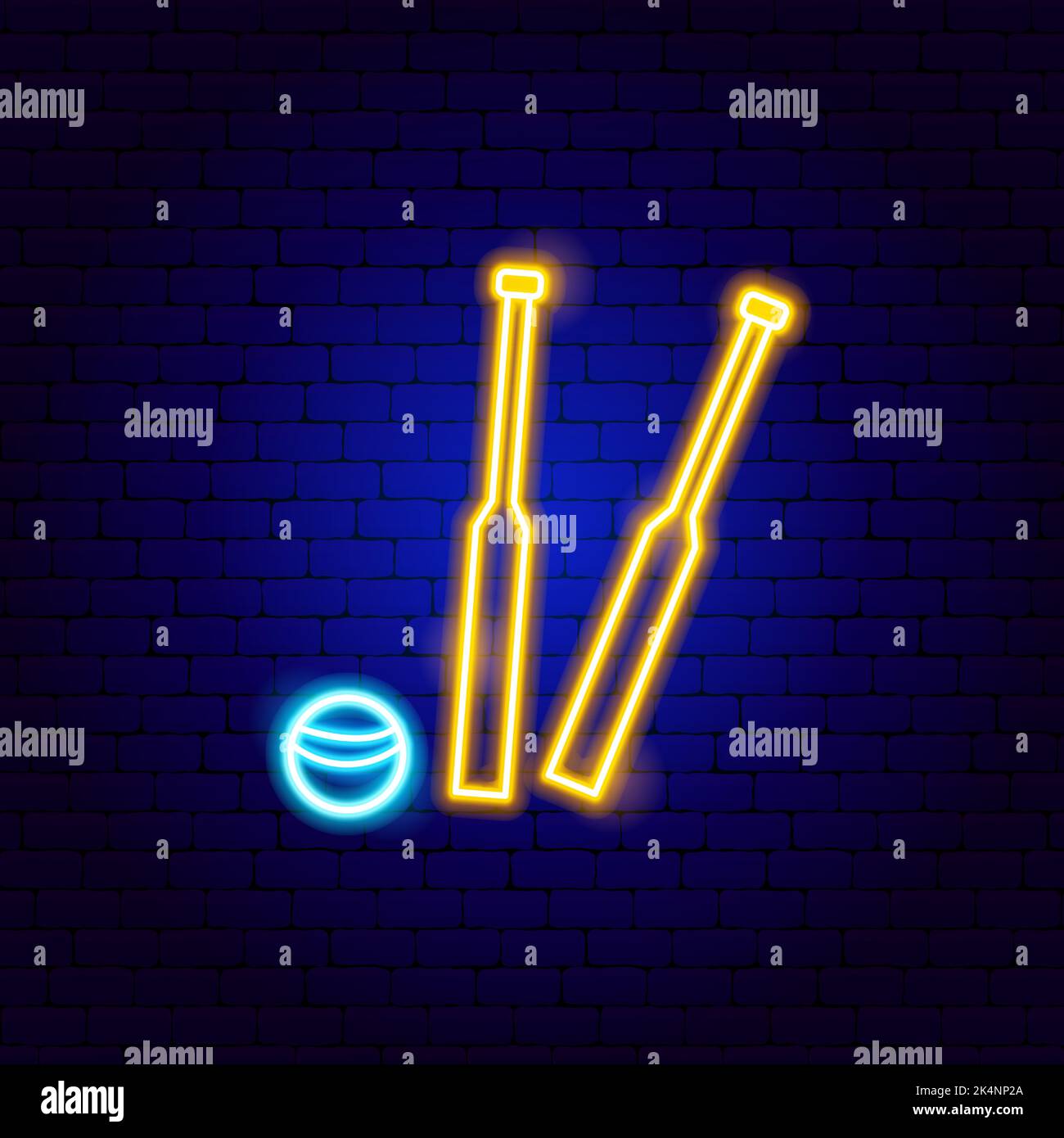 Cricket Game Neon Sign Stock Vector Image & Art - Alamy
