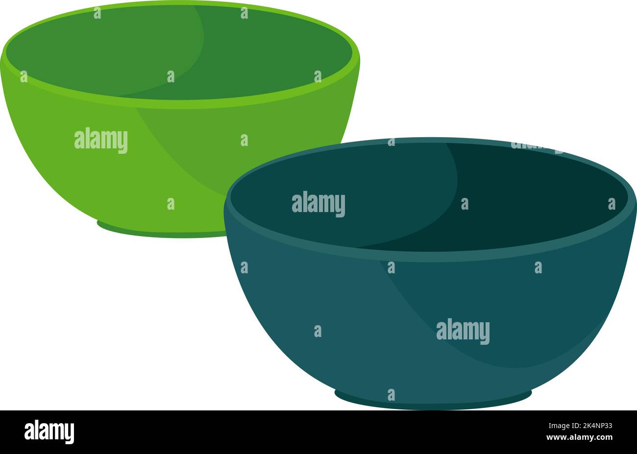 Traditional bowls, illustration, vector on a white background Stock ...