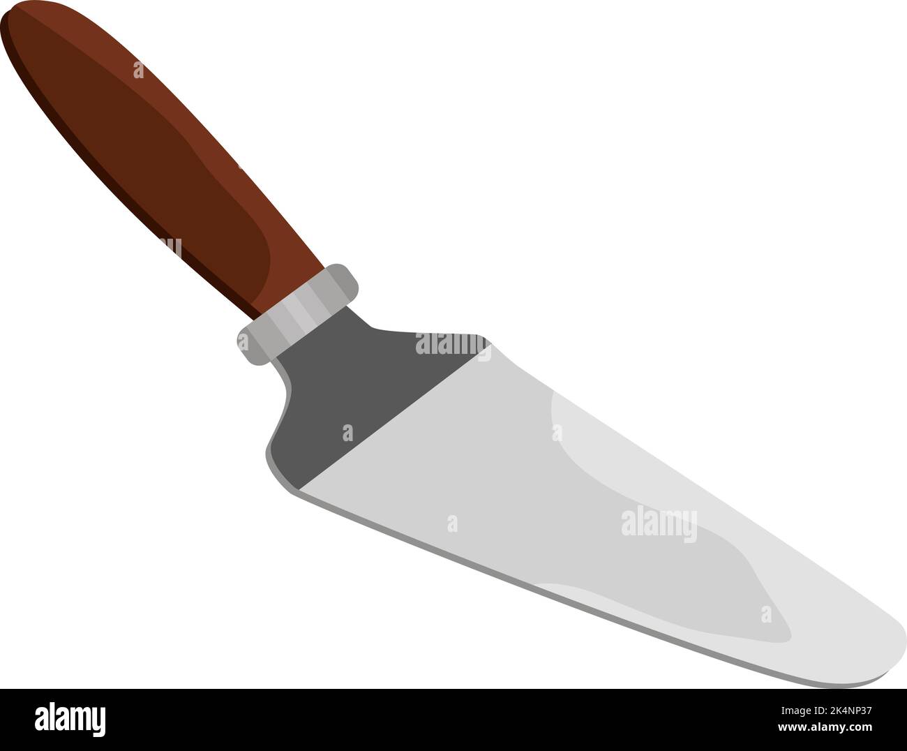 Wooden cake server, illustration, vector on a white background Stock ...