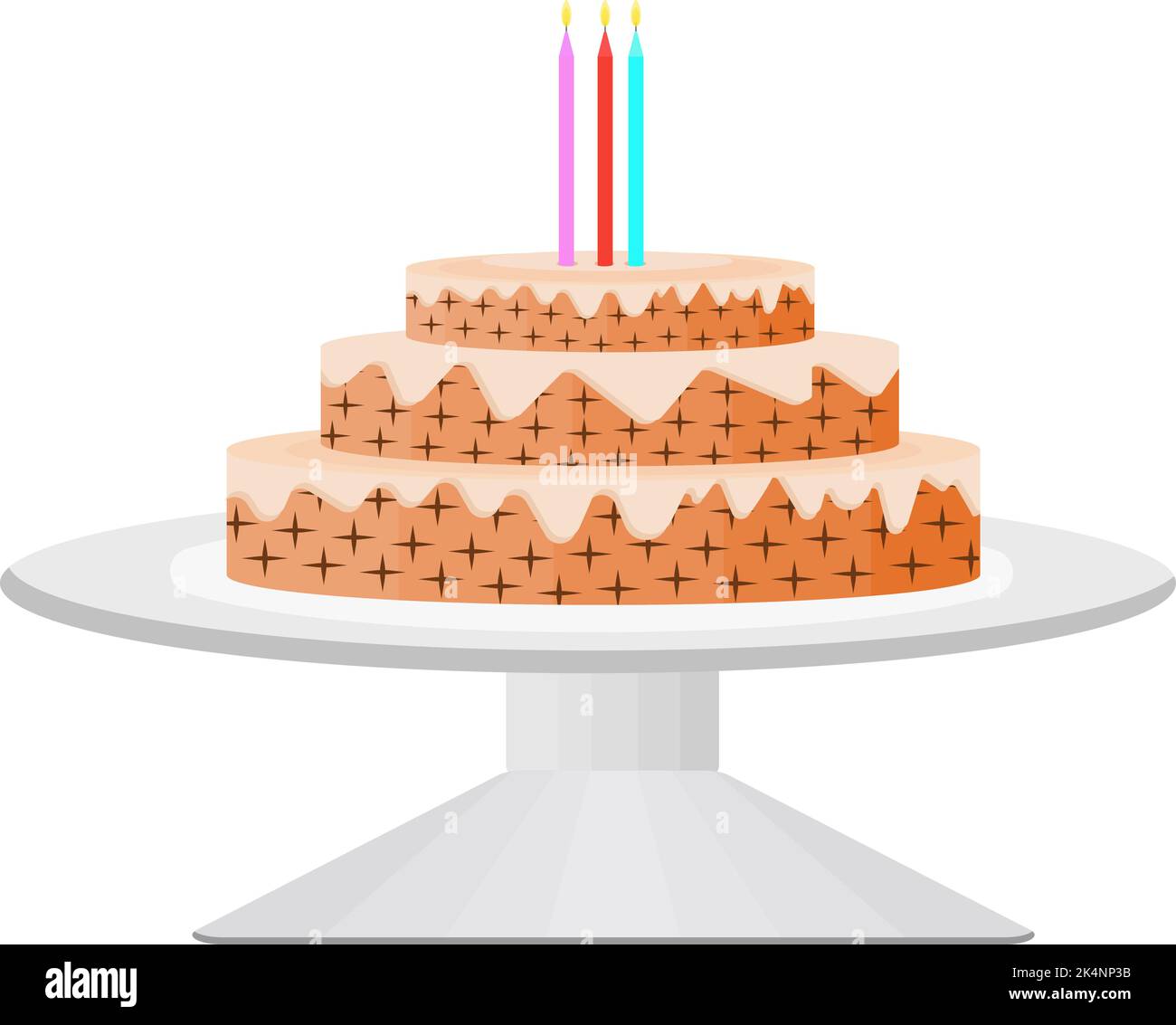 Cake birthday candles on Stock Vector Images - Alamy