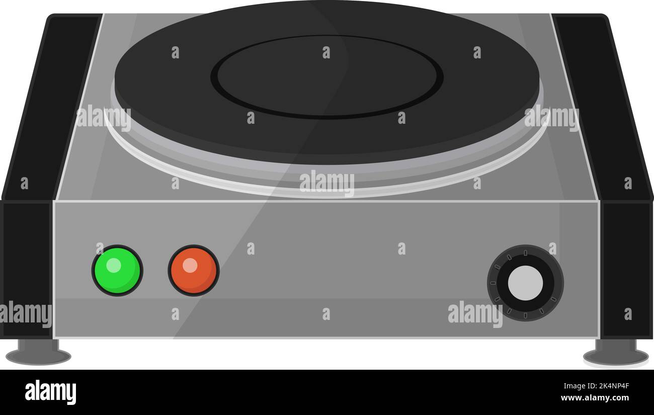 Portable burner, illustration, vector on a white background Stock ...