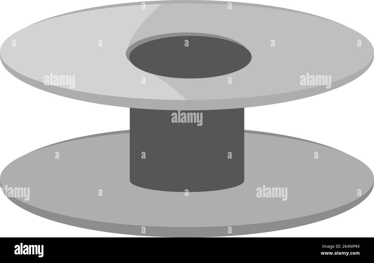 Metal thread holder, illustration, vector on a white background Stock ...