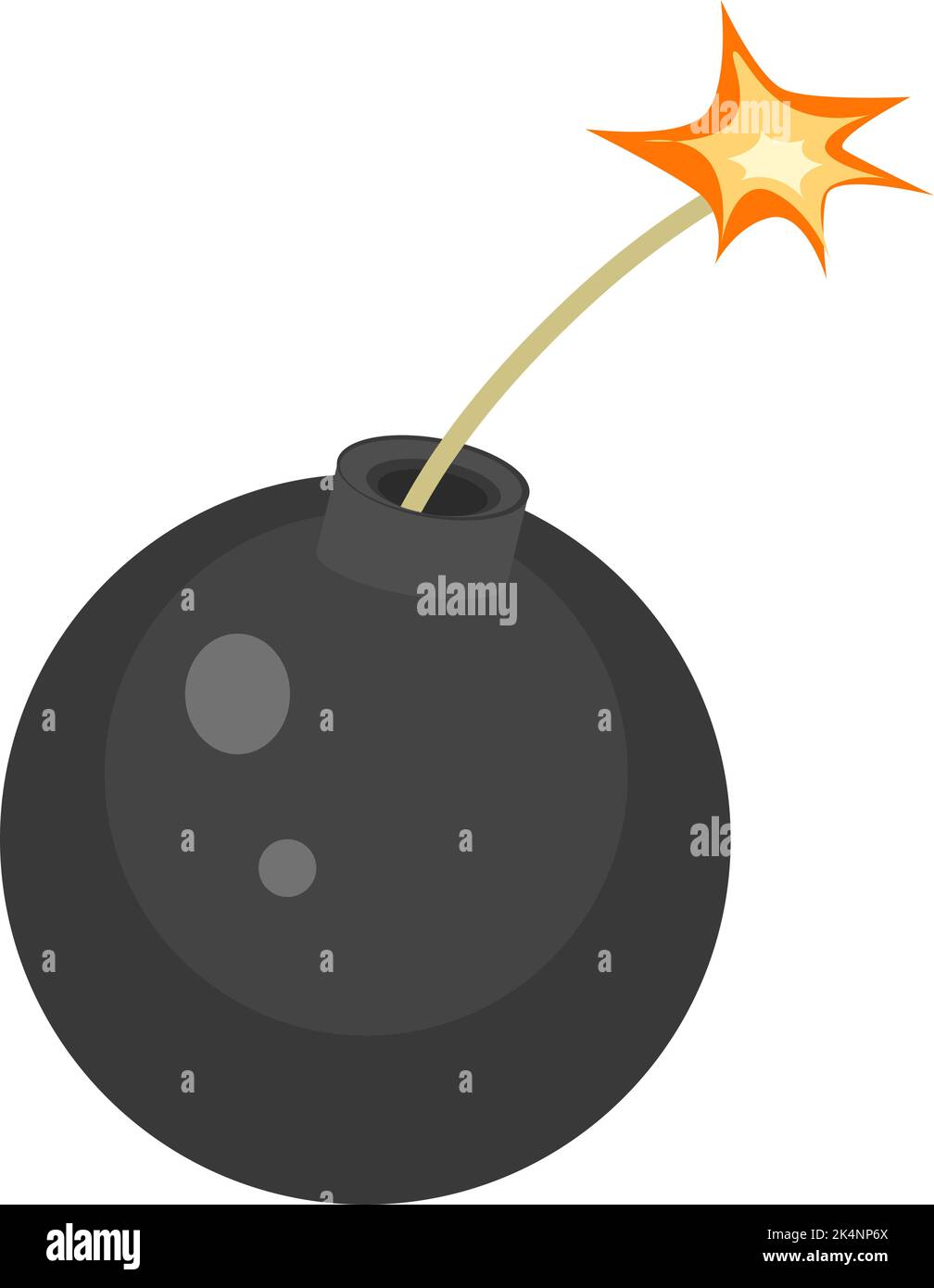 Explosive bomb, illustration, vector on a white background Stock Vector ...