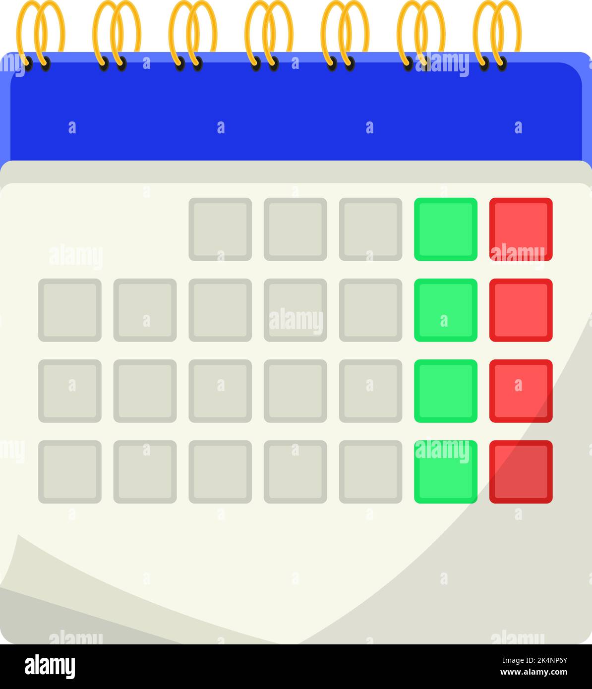 Holiday calender, illustration, vector on a white background Stock ...