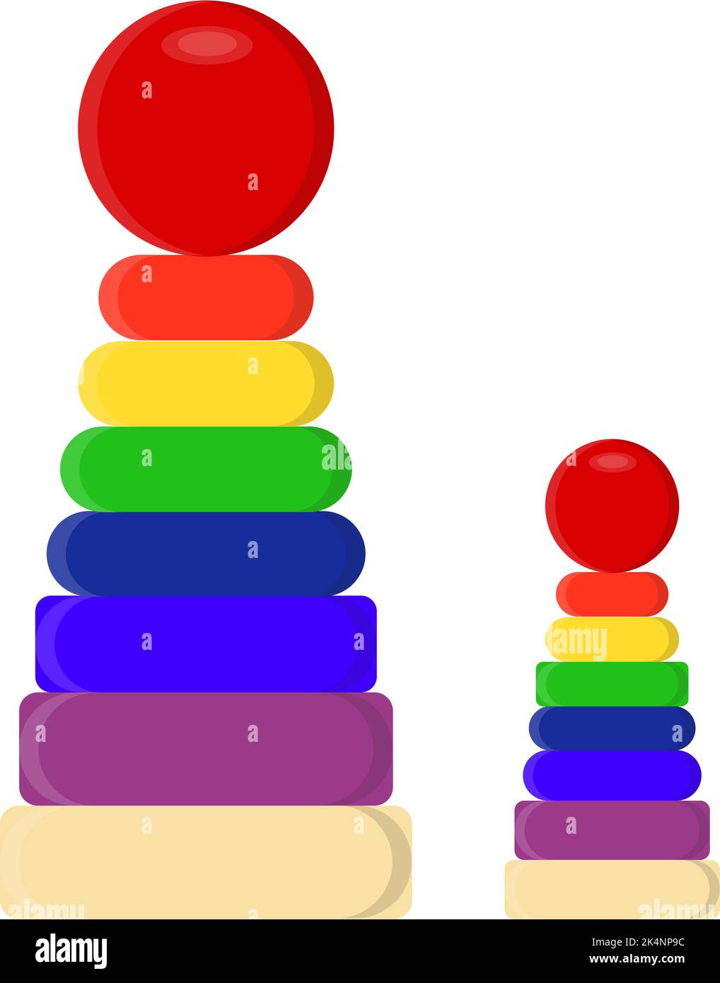 Ring stacking tower Stock Vector Images - Alamy