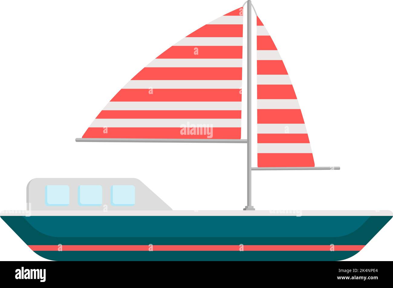 Sailing boat illustration Stock Vector Images - Alamy