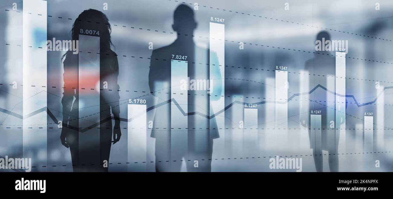 Finacial concept. Business Graph Stock Market chart. Digital charts and ...