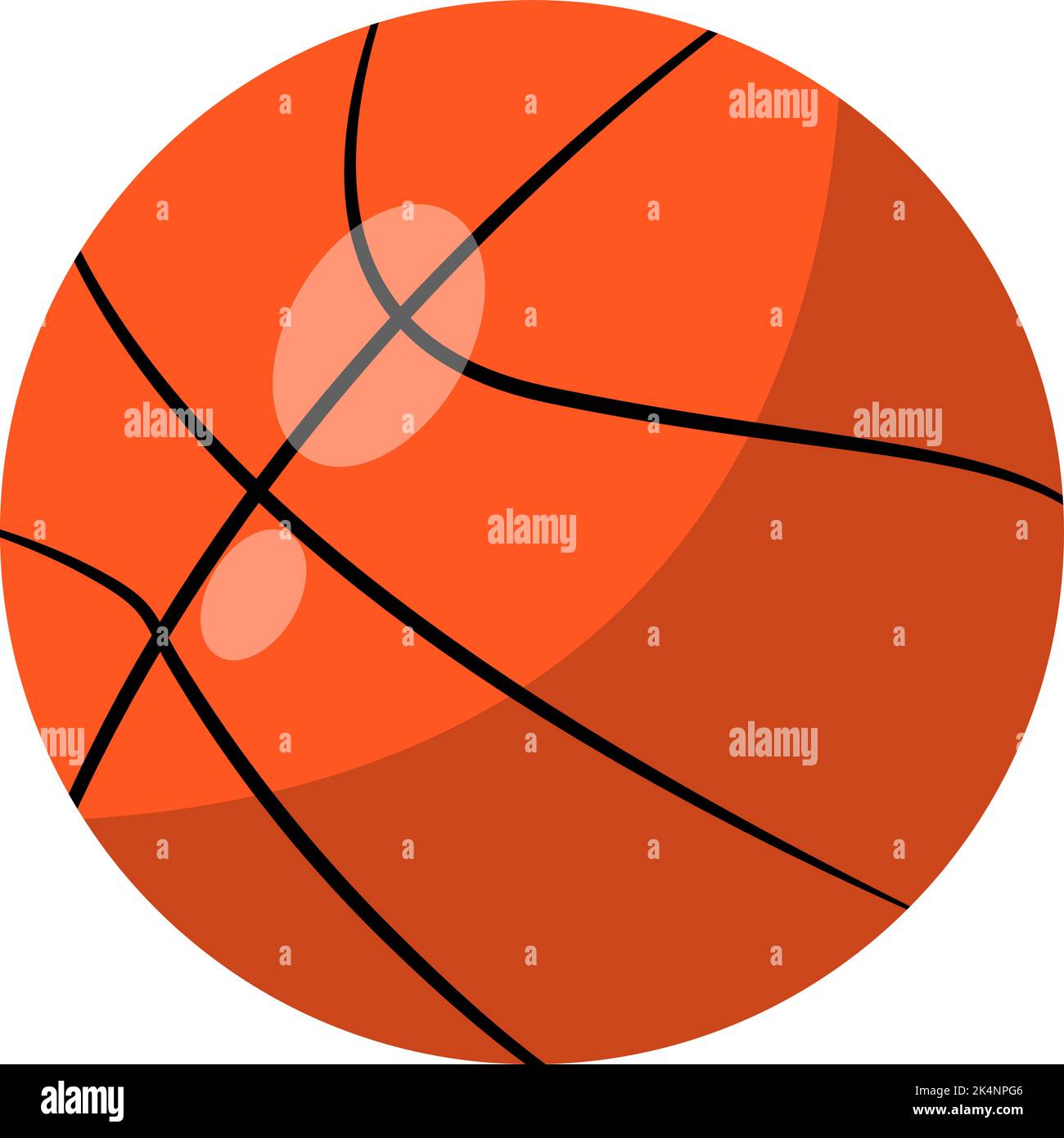 Recreation basketball ball, illustration, vector on a white background ...